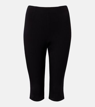 Poss&eacute; Pantalon capri Angelina en coton m&eacute;lang&eacute;