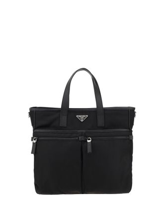 Prada Mens Tote Bag Re-Nylon Black Shoulder