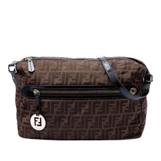Fendi Sac bandouli&egrave;re Pre-owned en toile - Femme - Pre-owned - Brun - Taille: ONE Size