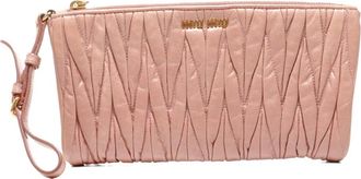 Miu Miu 2000-2015 matelasse clutch bag - Rosa