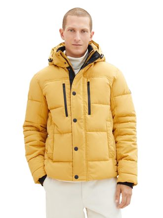 Tom Tailor Herren Winterjacke mit Abnehmbarer Kapuze