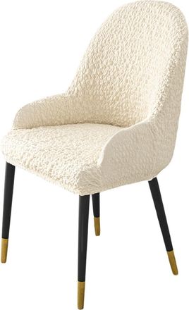 Generic Stretch Stuhlhussen Mit Armlehnen, Seersucker Faltenstoff Bezug F&uuml;r Esszimmerst&uuml;hle Mit Gebogener R&uuml;ckenlehne - Elastisch, Waschbar, rutschfest - 1/2/