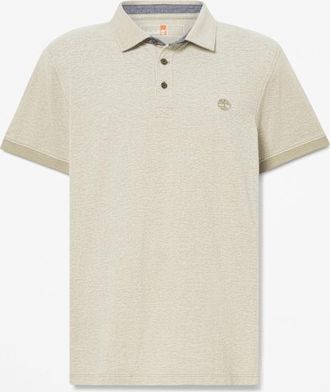 Timberland Kurz&auml;rmeliges Baboosic Brook Oxford-Polohemd f&uuml;r Herren in Beige, Herren, Beige, Gr&ouml;&szlig;e