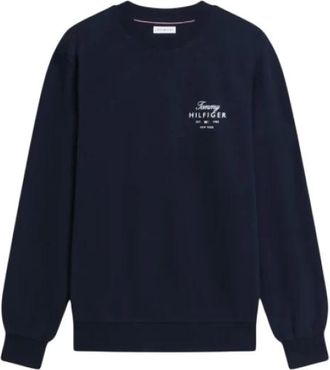 Tommy Hilfiger Pull &agrave; col rond en &eacute;ponge - Homme - Sweatshirts et sweats &agrave; capuche - Bleu - Taille: L