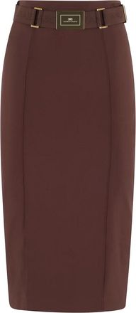 Elisabetta Franchi Femme, Jupes, Brun, Taille: 36 FR Gonna cintura