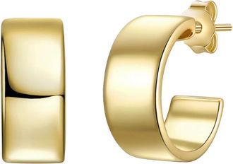 Glanzst&uuml;cke M&uuml;nchen Ohrringe - Sterling Silber Creolen - Gr. unisize - in Gold - f&uuml;r Damen