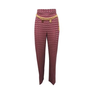 Elisabetta Franchi Pas3546E2 Weite Hose - - Trousers - Damen - Rot - XS