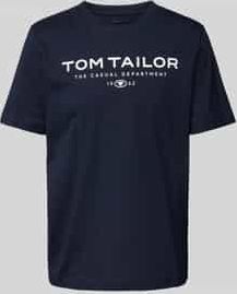 Tom Tailor Regular Fit T-Shirt aus reiner Baumwolle mit Label Print