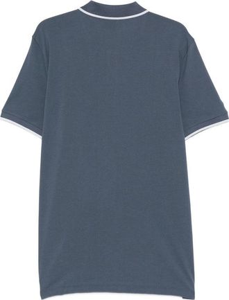 HUGO BOSS Logo-Embroidered Cotton Polo Shirt - Blue
