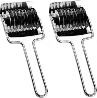 Pretyzoom Coupe-Nouilles et Coupe-Oignons Verts en Acier Inoxydable 2 Pi&egrave;ces Ustensile la Cuisine Multifonction pour L&eacute;gumes Outil Trancheuse &agrave; Oignons Verts Er