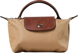 Longchamp Femme, Sacs, Brun, Taille: ONE Size Le Pliage Mini Sac &agrave; Main