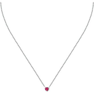 Cleor Collier en argent 925/1000 et synthetic corundum
