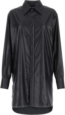 Maison Margiela Femme, Blouses et Chemises, Noir, Taille: 32 FR Chemise &agrave; manches longues avec motif jacquard