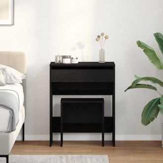 vidaXL Coiffeuse Ch&ecirc;ne noir 60 x 40 x 75 cm Bois ding&eacute;nierie Vidaxl