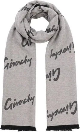 Givenchy Womens Bicolor Wool Scarf