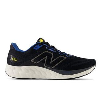 New Balance Homme Fresh Foam 680 v8 en Noir/Bleu/Orange/Blanc, Textile, Taille 40.5 Large
