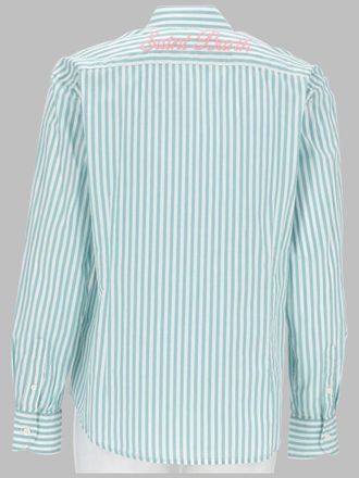 MC2 Saint Barth Striped Cotton Shirt - Green