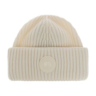 Canada Goose Bonnet en laine avec &eacute;cusson - unisex - Accessoires - Beige - Taille: ONE Size