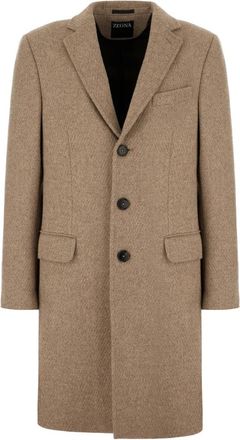 Ermenegildo Zegna Homme, Manteaux, Beige, Taille: S Manteau crois&eacute;