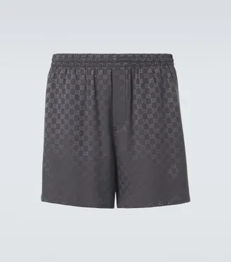Gucci Shorts GG aus Seiden-Jacquard