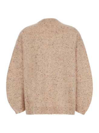 Fabiana Filippi Womens Sweater Beige Wool-Blend Tops Top