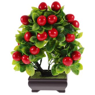 Valiclud K&uuml;nstliche Topfpflanze Bonsai aus Kunststoff Realistische Deko f&uuml;r Wohnzimmer B&uuml;ro Pflegeleichte Kunstpflanze f&uuml;r Drinnen