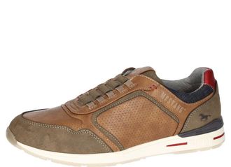 Mustang Jeans Herren Sneaker Schn&uuml;rschuh Slipper Slip-on rutschfest bequem 4154-401, Gr&ouml;&szlig;e:41 EU, Farbe:Braun
