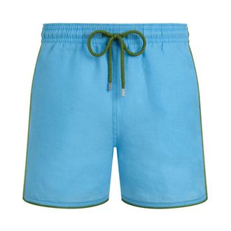 Vilebrequin Linen Swim Shorts Solid - - Swimwear - Herren - Blau - M
