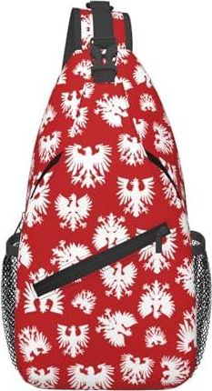 Generic Drapeau Polonais Pologne Polska Eagle Drapeau Dyngus Day Sac &Agrave; Bandouli&egrave;re Pratique Pochette Epaule L&eacute;ger Sac Banane Pour Randonn&eacute;e Excursion Voyage