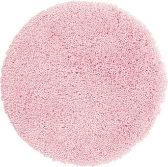 Spirella Badteppich Badematte Duschvorleger Mikrofaser Hochflor | flauschig | rutschhemmend | geeignet f&uuml;r Fu&szlig;bodenheizung |60 cm Rund | Rosa