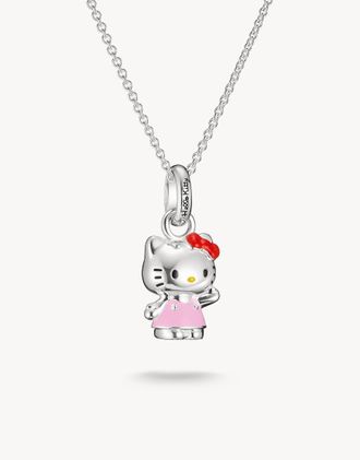 Thomas Sabo Hello Kitty collier rose en argent, noir, rouge, rose-Argent&eacute;