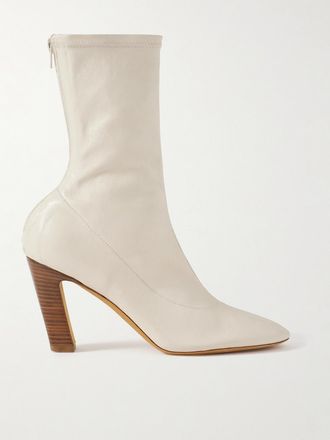Khaite Apollo Sock Boots Aus Leder - Creme