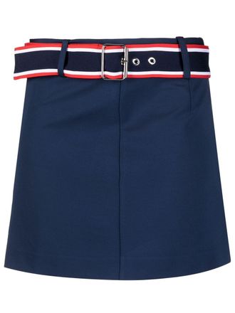 Pinko minijupe &agrave; taille ceintur&eacute;e - Bleu