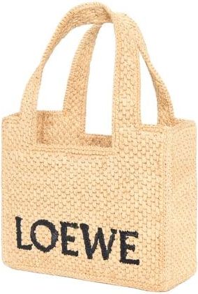 Loewe Mini LOEWE Fait Raphia Tote - Beige