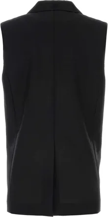 Fendi Black Exterior: Mohair Wool Giacche E Gilet Jacket