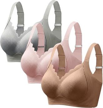 Generic Nouveau soutien-gorge sans armatures grande taille pour femme, fin, respirant, souligne les gros seins et met en valeur de belles courbes parfaites. B