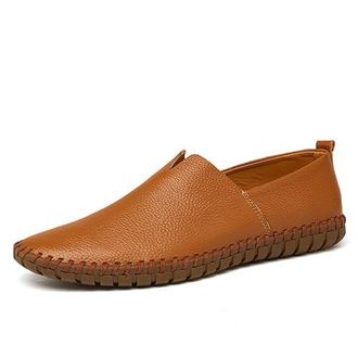 Generic Mocassins for Hommes, d&eacute;tails de Couture en Peau de Vache, Bout Rond, antid&eacute;rapants, Confortables, Flexibles, Talon Plat, Bal de Promo, Marche, &agrave; Enfi