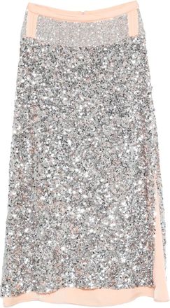 Paco Rabanne sequin-embellishment maxi skirt - Silber