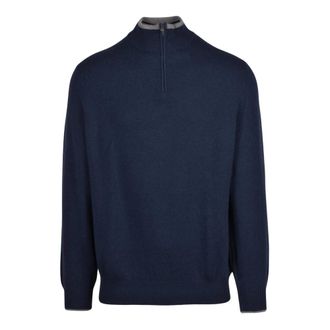 Fedeli Pullover mit Rei&szlig;verschluss - - Sweatshirts & Hoodies - Herren - Blau - 3XL