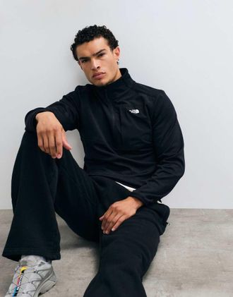 The North Face Polaire de sport &agrave; col zipp&eacute; - Noir