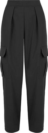 Bomboogie Femme, Pantalons, Noir, Taille: 42 FR Pantalon Cargo L&eacute;ger en M&eacute;lange de Laine