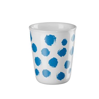 ASA Becher - Espresso - Weiß/BLau/Tupfen - Porzellan - Ø 6,5 cm x H: 7cm - Fassungsvermögen - 0,1 l