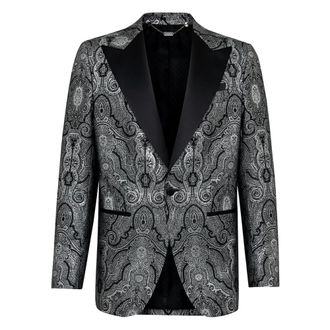 Billionaire Boys Club Homme, Vestes, Gris, Taille: L Blazer Super Slim Fit Paisley