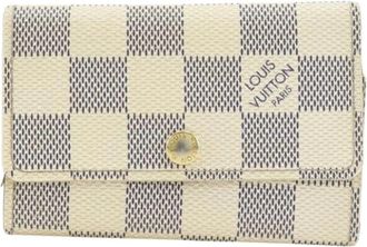 Louis Vuitton Pre-owned Damier Azur Keycase - Femme - Pre-owned - Beige - Taille: ONE Size