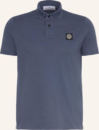 Stone Island Piqu&eacute;-Poloshirt Slim Fit blau