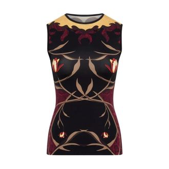 Marine Serre Top sans manches imprim&eacute; - Femme - Tops - Multicolore - Taille: 40 FR