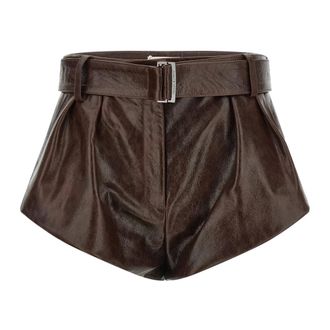 Magda Butrym Femme, Shorts, Brun, Taille: 38 FR Flared Leather Shorts