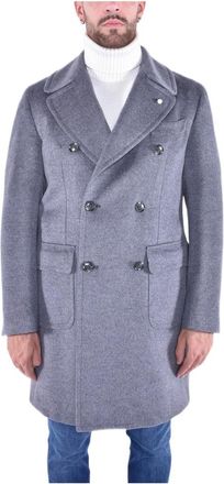 L.B.M. 1911 L.b.m. 1911, Homme, Manteaux, Gris, Taille: 2XL 00515/2 Double-Breasted Coat