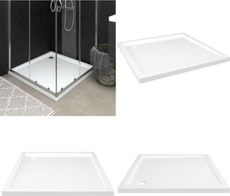 vidaXL Duschtasse abs Quadratisch 90x90 cm - Duschwanne - Duschwannen - Home & Living - Weiß
