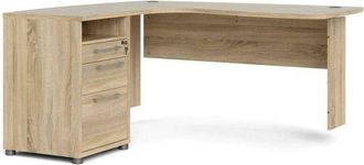 Dmora Schreibtisch Roslyn, Mehrzweckschreibtisch, B&uuml;rotisch f&uuml;r pc, Eckschreibtisch, 159x150 h75 cm, Eiche - Dmora